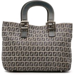 Fendi Shopper - Small Zucchino Canvas Twins Tote - Gr. unisize - in Grau - f&uuml;r Damen