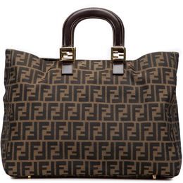 Fendi Shopper - Large Zucca Canvas Twins Tote - Gr. unisize - in Braun - f&uuml;r Damen