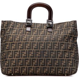 Fendi Shopper - Large Zucca Canvas Twins Tote - Gr. unisize - in Braun - f&uuml;r Damen
