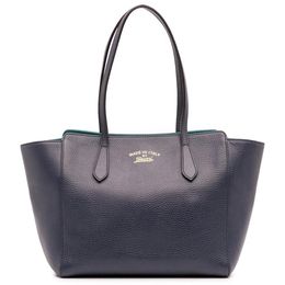 Gucci Shopper - Medium Leather Swing Tote - Gr. unisize - in Blau - f&uuml;r Damen