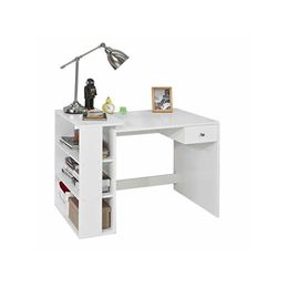sobuy Schreibtisch in Wei&szlig; - (B)101 x (H)76 x (T)60cm | Gr.: onesize
