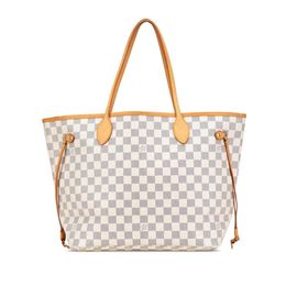 Louis Vuitton Shopper - Damier Azur Neverfull MM - Gr. unisize - in Wei&szlig; - f&uuml;r Damen