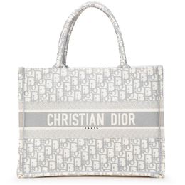 Christian Dior Shopper - 2022 Medium Oblique Canvas Book Tote - Gr. unisize - in Grau - f&uuml;r Damen