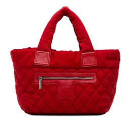 Chanel Shopper - Small Quilted Nylon Coco Cocoon Tote - Gr. unisize - in Rot - f&uuml;r Damen