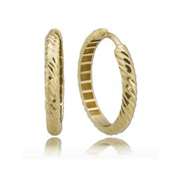Balia Gold 333 Damen Creolen Cut Ohrringschmuck ca. 21mm | Gr.: onesize
