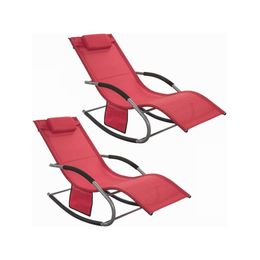 sobuy Swingliege in Rot - (B)150 x (H)63 x (T)87cm | Gr.: onesize