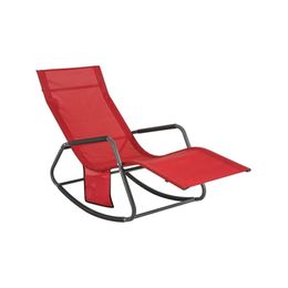 sobuy Schaukelliege in Rot - (B)145 x (H)84 x (T)57cm | Gr.: onesize