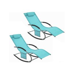 sobuy Swingliege in Hellblau - (B)150 x (H)63 x (T)87cm | Gr.: onesize