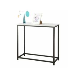 sobuy Konsolentisch in Weiß und Schwarz - (B)80 x (H)75 x (T)30cm | Gr.: onesize