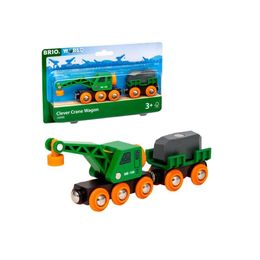 Brio Aktionsspiel Grüner Kranwagen mit Anhänger und Fracht in bunt | Gr.: onesize
