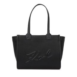 K by KARL LAGERFELD Karl Lagerfeld Shopper - K/Skuare mittelgro&szlig;e genarbte Tote Bag - Gr. unisize - in Schwarz - f&uuml;r Damen
