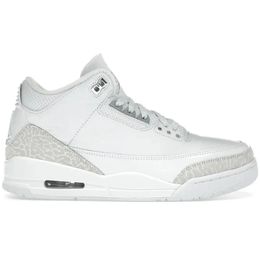 Nike Low-Top Sneaker - Air Jordan 3 Retro Pure Money (2025) - Gr. 45_5 - in Wei&szlig; - f&uuml;r Damen