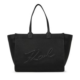 K by KARL LAGERFELD Karl Lagerfeld Shopper - K/Skuare gro&szlig;e genarbte Tote Bag - Gr. unisize - in Schwarz - f&uuml;r Damen