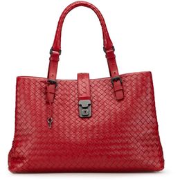 Bottega Veneta Shopper - Medium Nappa Intrecciato Roma Tote - Gr. unisize - in Rot - f&uuml;r Damen