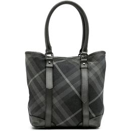Burberry Shopper - Shimmer Check Canvas Tote - Gr. unisize - in Grau - f&uuml;r Damen