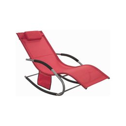 sobuy Swingliege in Rot - (B)150 x (H)63 x (T)87cm | Gr.: onesize