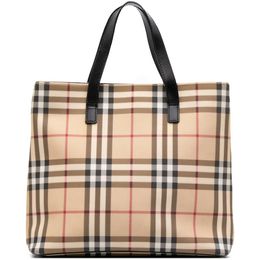 Burberry Shopper - House Check Coated Canvas Tote - Gr. unisize - in Braun - für Damen