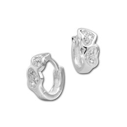 SilberDream 925er Sterling Silber, glanz Damen Creolen Herz Ohrring ca. 13mm | Gr.: onesize