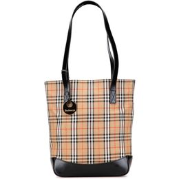 Burberry Shopper - Haymarket Check Canvas Tote - Gr. unisize - in Braun - f&uuml;r Damen