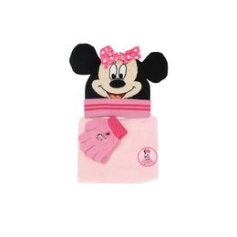 Disney Mickey Mouse Mütze Set mit Schal & Handschuhen rosa | Gr.: onesize