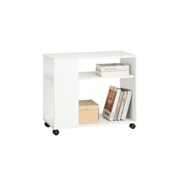 sobuy Beistelltisch in Wei&szlig; - (B)70 x (H)60 x (T)35 cm | Gr.: onesize