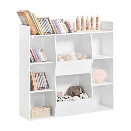 sobuy B&uuml;cherregal in Wei&szlig; - (B)106 x (H)104 x (T)30cm | Gr.: onesize