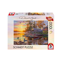 Schmidt Spiele Brettspiel Puzzle - Bootshaus mit Kanus (1000 Teile) - Ab 12 Jahren | Gr.: onesize