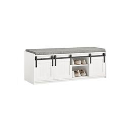 sobuy Schuhbank in Wei&szlig; - (B)120 x (H)45 x (T)35cm | Gr.: onesize