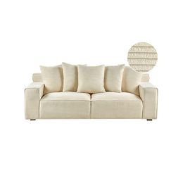 Beliani 3-Sitzer Sofa VISKAN in Beige - (W) 200 x (H) 62 x (L) 74 cm | Gr.: onesize