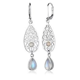 Elli Ohrringe 925 Sterling Silber Ornament, Tropfen in Wei&szlig; | Gr.: onesize