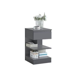 sobuy Beistelltisch in Hellgrau - (B)39 x (H)65 x (T)39cm | Gr.: onesize