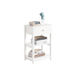 sobuy Nachttisch in Wei&szlig; - (B)45 x (H)68 x (T)30 cm | Gr.: onesize