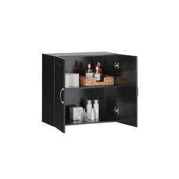 sobuy H&auml;ngeschrank in Schwarz - (B)60 x (H)60 x (T)30cm | Gr.: onesize