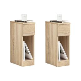 sobuy Nachttisch in Natur - (B)20 x (H)60 x (T)35cm | Gr.: onesize