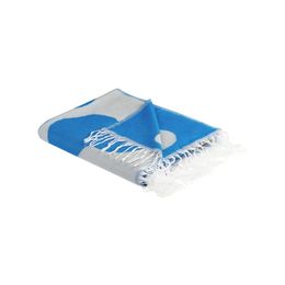 Beliani Kuscheldecke KIHUN in Blau/Grau - (W) 130 x (H) 0.3 x (L) 170 cm | Gr.: onesize
