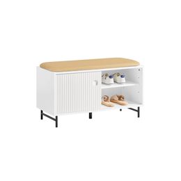 sobuy Schuhbank in Wei&szlig; - (B)85 x (H)49 x (T)37cm | Gr.: onesize