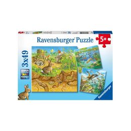 Ravensburger Tiere in ihren Lebensräumen - Puzzle mit 49 Teilen | Gr.: onesize
