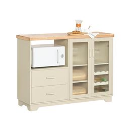 sobuy Sideboard in Beige - (B)120 x (H)90 x (T)40cm | Gr.: onesize