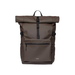 Sandqvist Stream Rolltop - Rucksack 16" 67 cm (black) in braun | Gr.: onesize