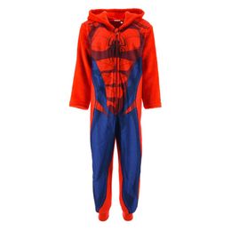 Marvel Spiderman Jumpsuit Kost&uuml;m Schlafanzug Kinder Onesie in rot | Gr.: 140