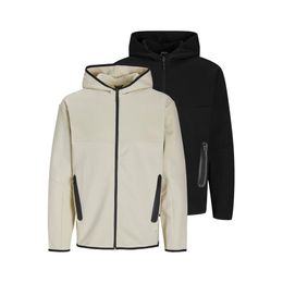 Jack & Jones Jack & Jones Sweatjacke / Hoodie Fusion in Schwarz / beige | Gr.: L