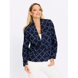 Heine Blazer in jeansblau-dunkelblau-gemustert | Gr.: 48