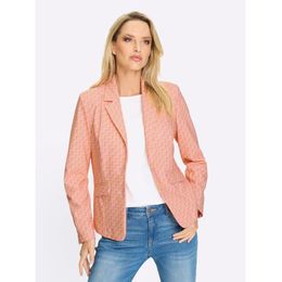 Heine Jerseyblazer in apricot-rosé-bedruckt | Gr.: 42