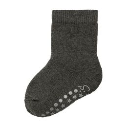 Sterntaler ABS Socken Wolle uni in dunkelgrau mel. | Gr.: 20