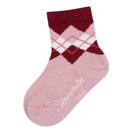 Sterntaler Socken Wolle Karo in rosarot | Gr.: 14