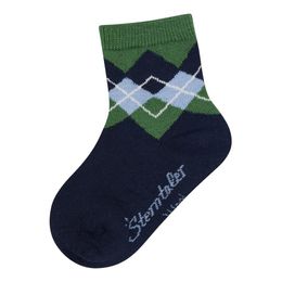 Sterntaler Socken Wolle Karo in marineblau | Gr.: 18