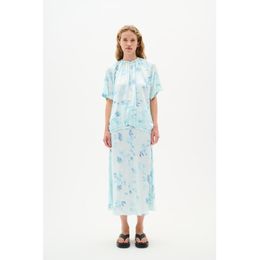 Inwear Langarm-Bluse CassIW Lockere Passform in Dusty Aqua Mysterious Flower | Gr.: 42