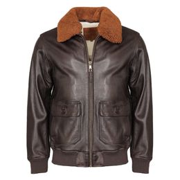 Top Gun Lederjacke TG2023002 in braun | Gr.: XXL