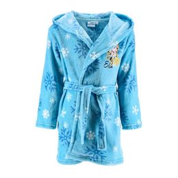 Disney Frozen Bademantel Mädchen Elsa mit Kapuze aus Fleece in Blau | Gr.: 98