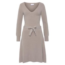 Lascana Strickkleid in beige meliert | Gr.: 36